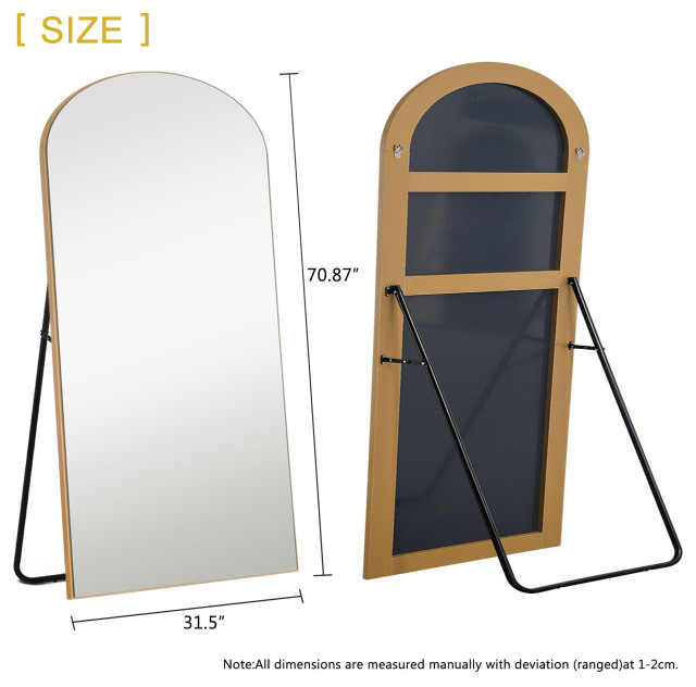 Gold Arched Mirror With Stand - Contemporary - Floor Mirrors - by ...