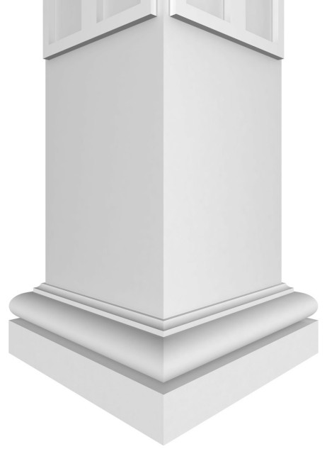 Craftsman Classic Square Non-Tapered Bondi Fretwork Column, 8"Wx8'H, 8 ...