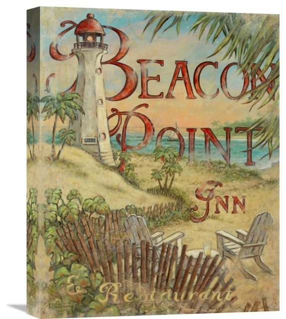 "Beacon Point" Artwork, 16" x 20" - Beach Style - Prints And Posters ...