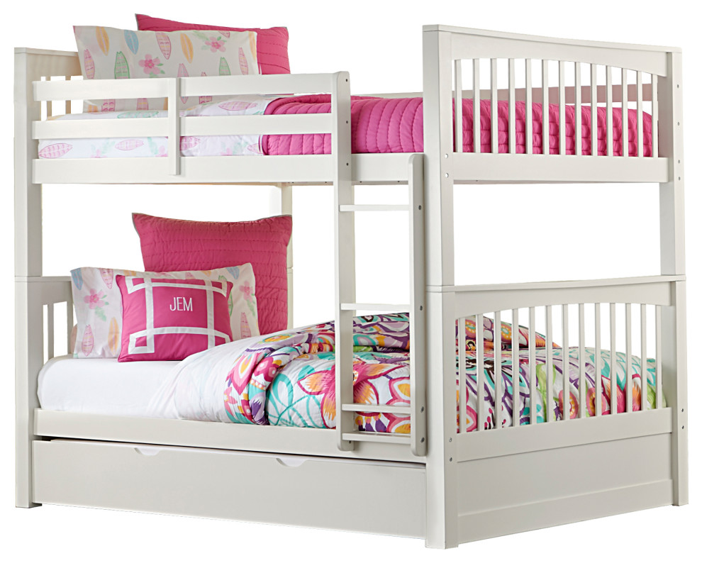 Hillsdale Pulse Wood Full Over Full Bunk Bed With Trundle, Full Bunk ...