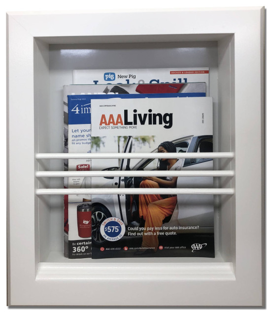 Montclair Recessed Magazine Rack - Transitional - Magazine Racks - by ...