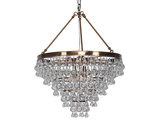 Heidi 8 Light French Gold K9 AAA Crystal Chandelier (24”x 24"x27") FS ...