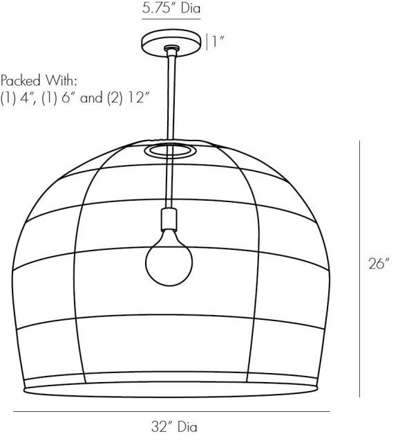 Swami Pendant, Large - Tropical - Pendant Lighting - by Arteriors | Houzz