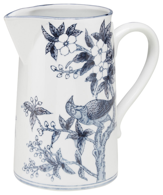 Blue and White Pitcher - Asian - Pitchers - by Orchard Creek Designs ...