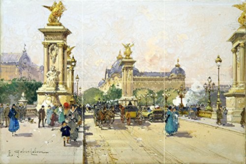 Tile Mural Kitchen Backsplash Paris, the Pont Alexandre IIi And the ...
