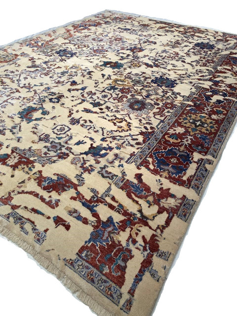 Ivory Modern Broken Design Rug 8'.10''x12'.0 - Contemporary - Area Rugs ...