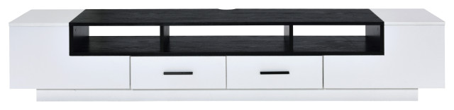 Armour TV Stand, White and Black - Transitional - Entertainment Centers ...