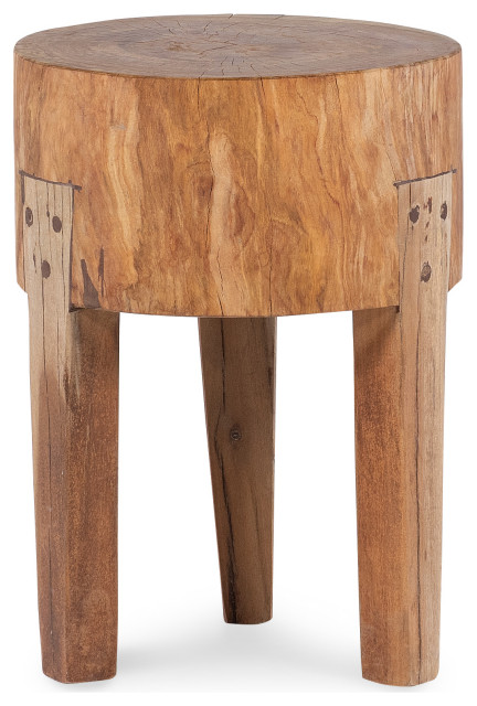 18" Wooden Stool - Rustic - Accent And Garden Stools - by BoBo ...