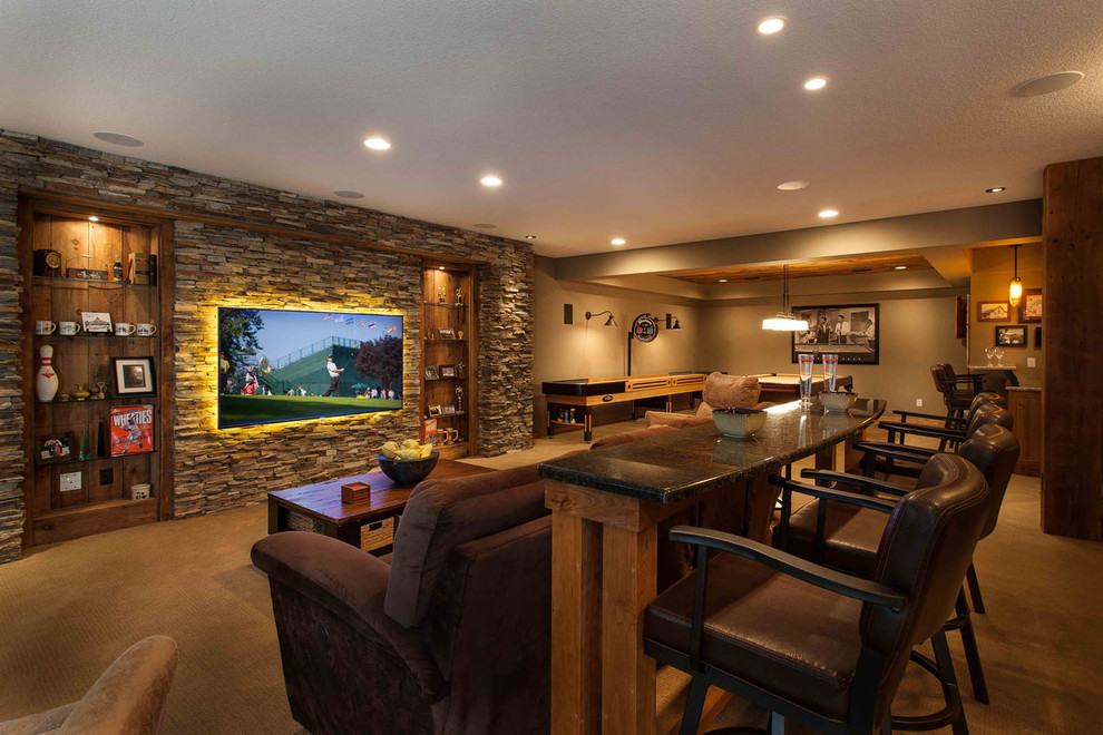 2017 CotY Award_Winning Basements - Rustic - Basement - Minneapolis ...