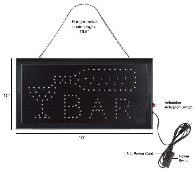 Bar LED Sign, Lighted Neon Electric Bar Sign With Animation by Lavish ...