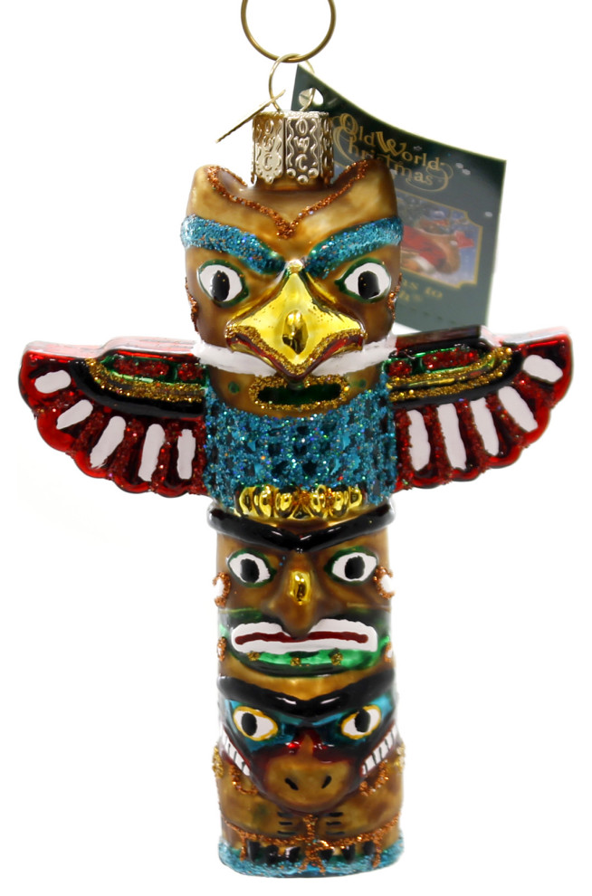 Old World Christmas Totem Pole Native Americans Decorative Hanging ...