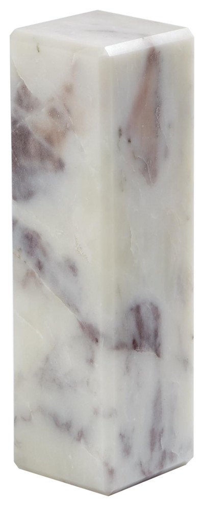 3" Marble Mini Pedestal/Riser, Large - Traditional - Plant Stands And ...