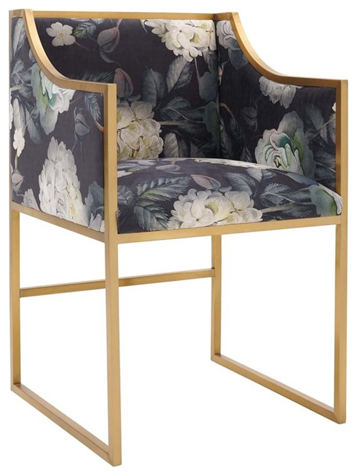 Pemberly Row 20" Transitional Velvet Dining Chair in Multi-Color ...