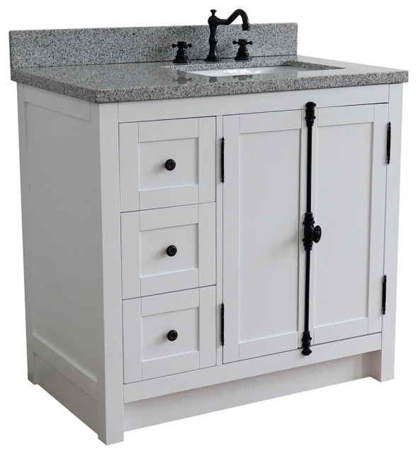37" Vanity, Glacier Ash - Transitional - Bathroom Vanities And Sink ...