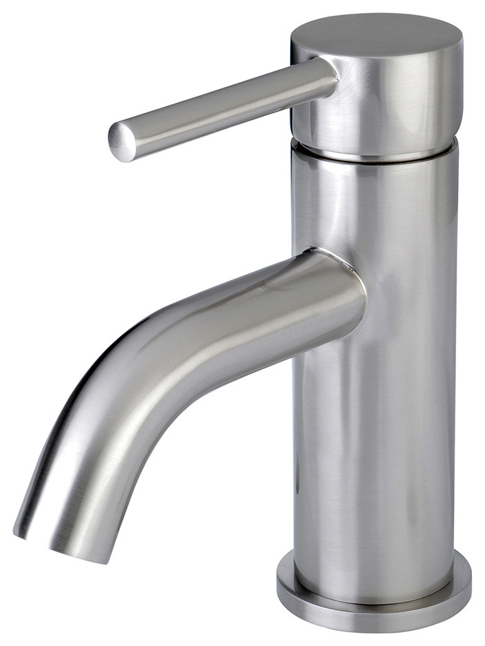 Single Lever Handle Lavatory Faucet,Push Button Drain,Satin Nickel ...