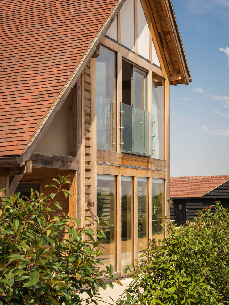 Front of house with Juliet balcony - Farmhouse - Exterior - Essex - by ...