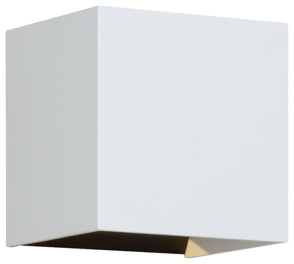 Visual Comfort Modern Vex LED Outdoor Wall Mount, White - Modern ...