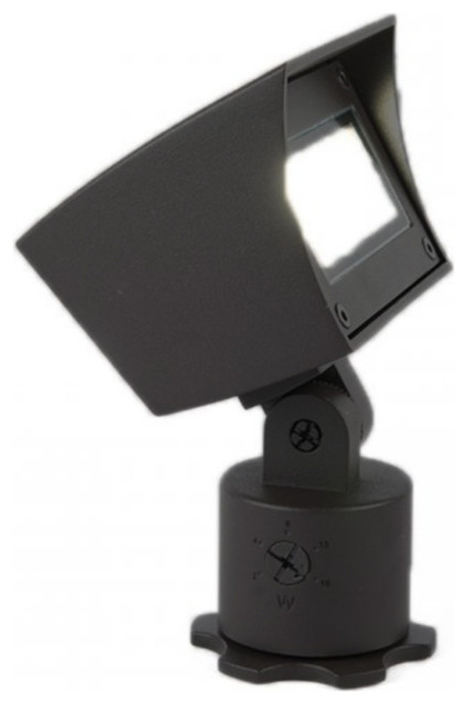 WAC Wall Wash 3000K 6" Landscape Flood Light in Black on Aluminum, 4 ...