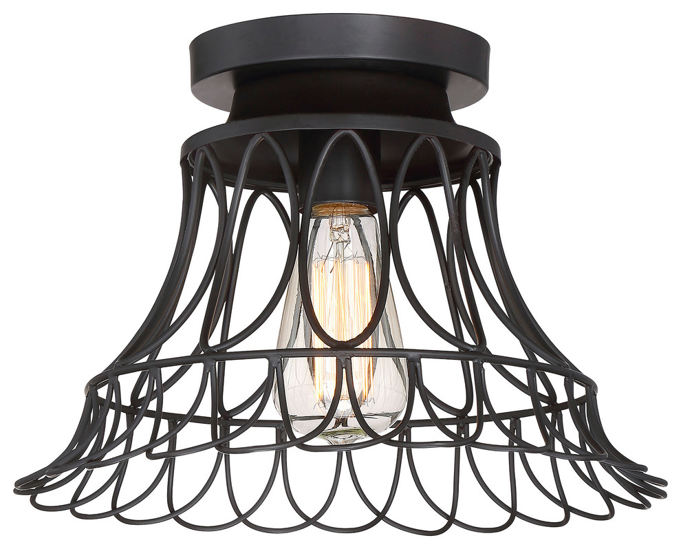 Beautiful Things Lighting Rustica 1 Light Flush Mount 42036 ...