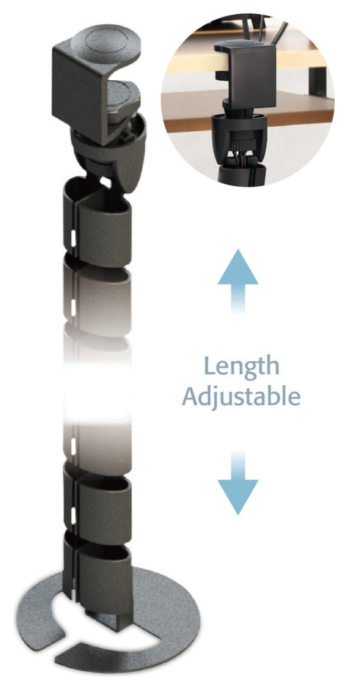 Desk-Clamp Under Desk Spine Cable Manager - Contemporary - Home ...