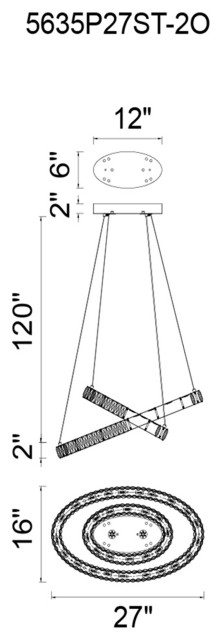 Florence LED Chandelier With Chrome Finish - Contemporary - Chandeliers ...