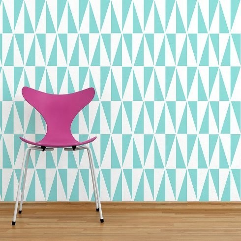 Geo Allover Wall Stencil Pattern, Reusable Stencils For Easy DIY Wall ...