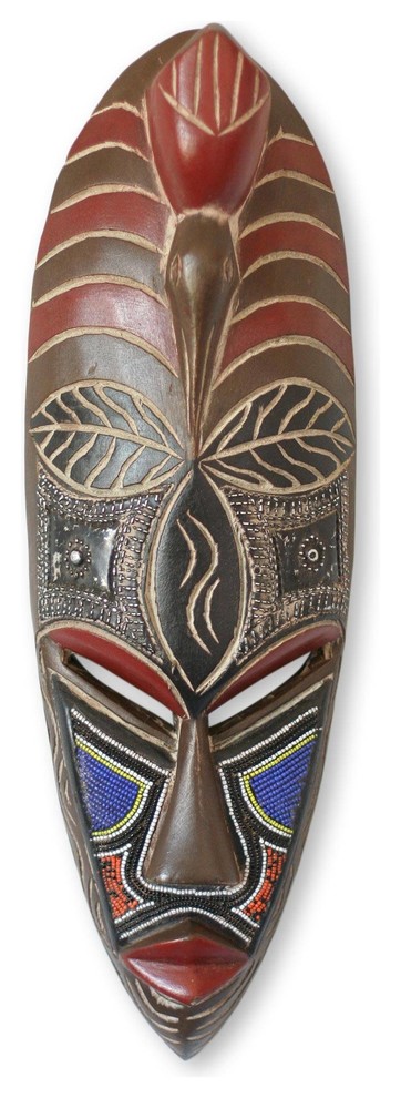 Celebration Nigerian Wood Mask - Southwestern - Wall Sculptures - by ...