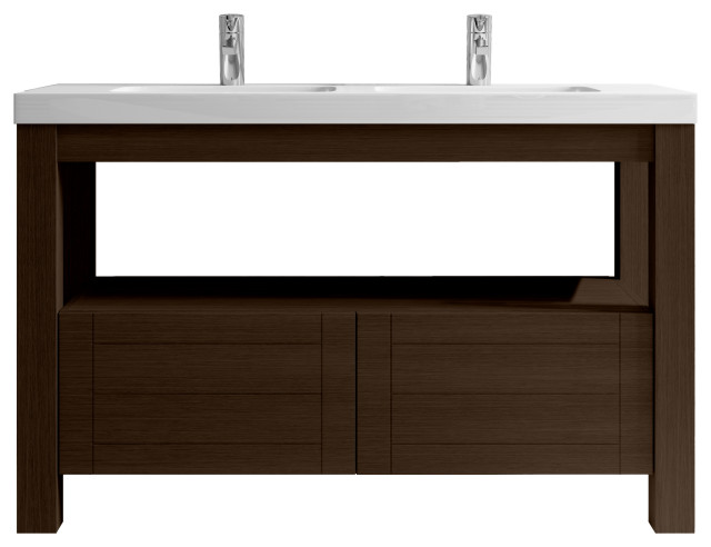Unit 48" One 2DR Oak With Resin Top - Transitional - Bathroom Vanities ...