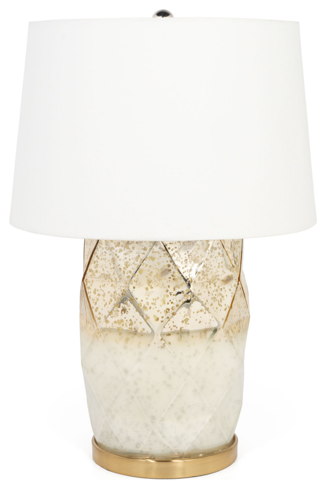 Lavinia 22" Gold Glass Table Lamp - Farmhouse - Table Lamps - by Gild ...
