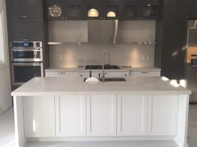 Calacatta Nuvo Caesarstone Kitchen, Island and Backsplash - Toronto ...