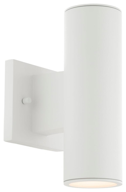 WAC Cylinder 3000K 2-Light Wall Sconce in White - Modern - Wall Sconces - by Lights Online | Houzz