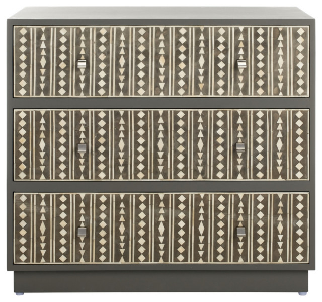Mondrian Bone Inlay Chest - Scandinavian - Accent Chests And Cabinets ...