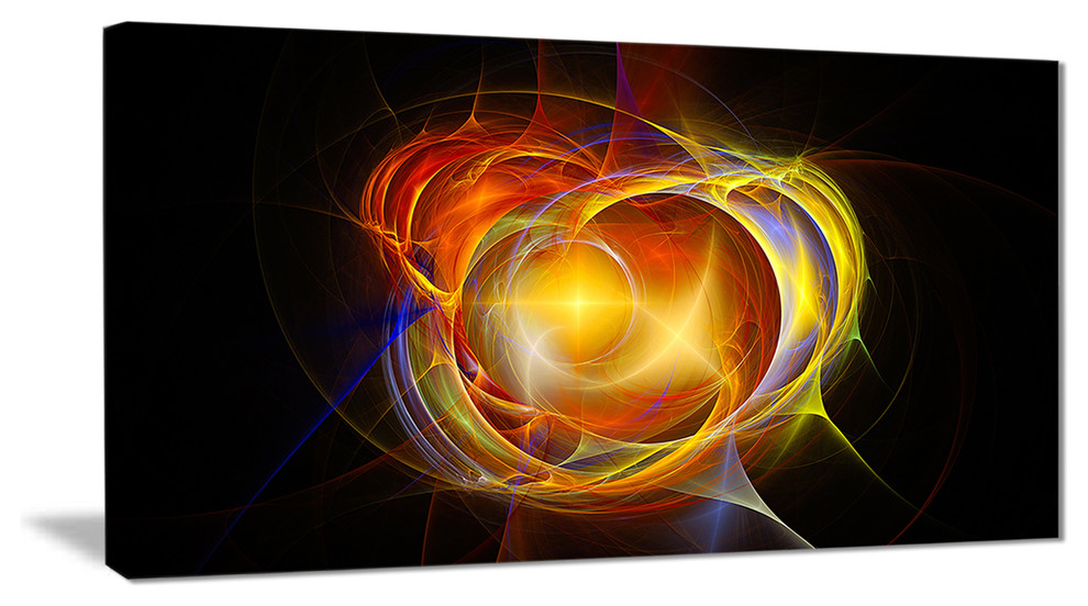 "Supernova Explosion in Black" Digital Art Canvas Print, 32"x16 ...
