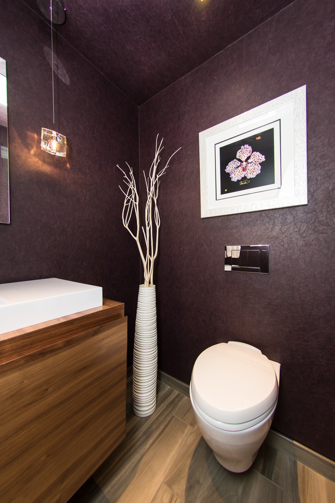 Deep Plum Powder Room - Contemporary - Powder Room - Portland - by ...