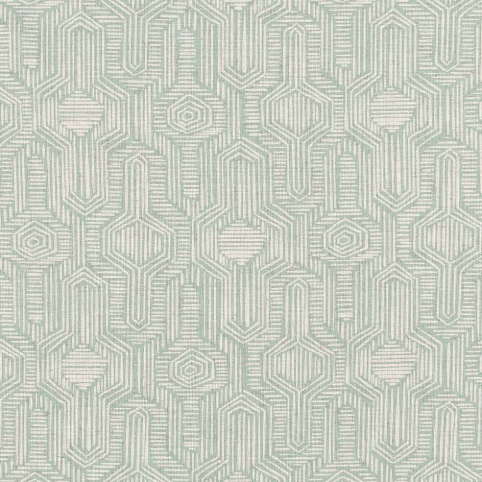 Aqua Performance Linen Look Print Upholstery Fabric by the Yard, By The ...