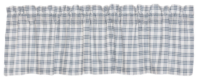 Sawyer Mill Blue Plaid Valance, 16x60, 16x60 - Farmhouse - Valances ...