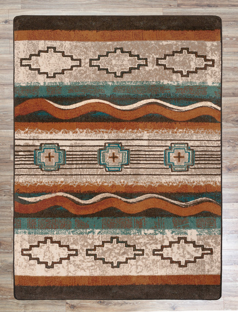 Brand New Old School OKA Buckskin Area Rug, 3'10"x5'4" - Southwestern ...