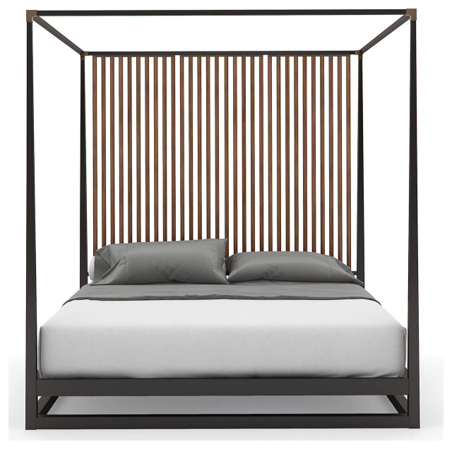 Mid Century Modern Canopy Bed - Transitional - Canopy Beds - by English ...