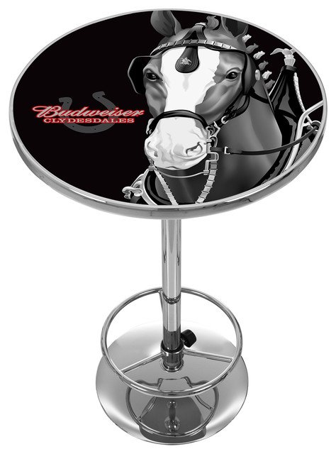 Budweiser Chrome Pub Table - Contemporary - Indoor Pub And Bistro ...