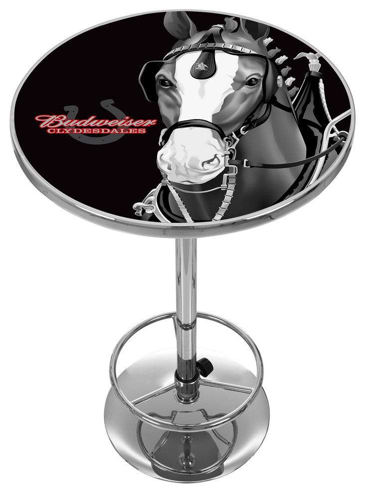 Budweiser Chrome Pub Table - Contemporary - Indoor Pub And Bistro ...
