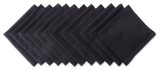 Black Buffet Napkin Set/12, 16x16" - Transitional - Napkins - by Design ...