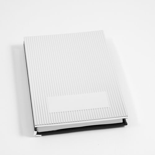 Personal Notebook With Silver Cover and Unlined Paper - Contemporary ...