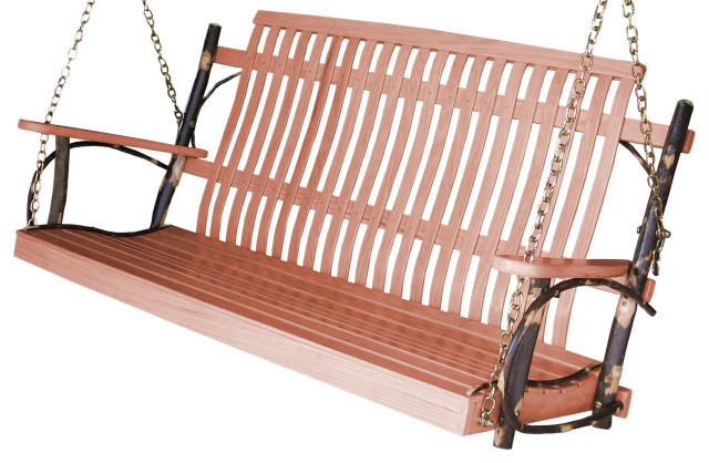 Hickory Porch Swing, 5 Foot - Rustic - Porch Swings - by Furniture Barn ...