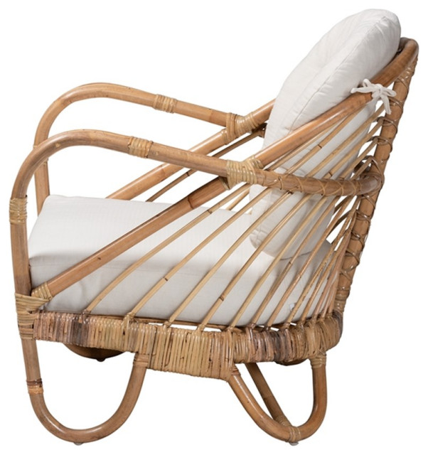 Baxton Studio Aliane Modern Bohemian Natural Brown Antique Rattan ...