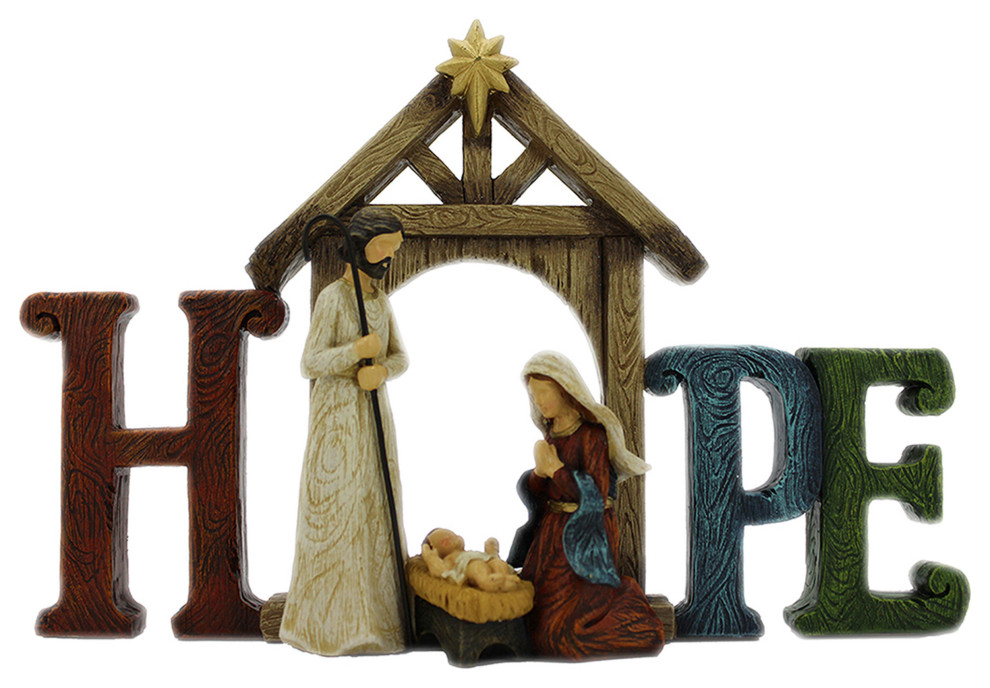 10" Hope Nativity - Traditional - Holiday Accents And Figurines - by ...