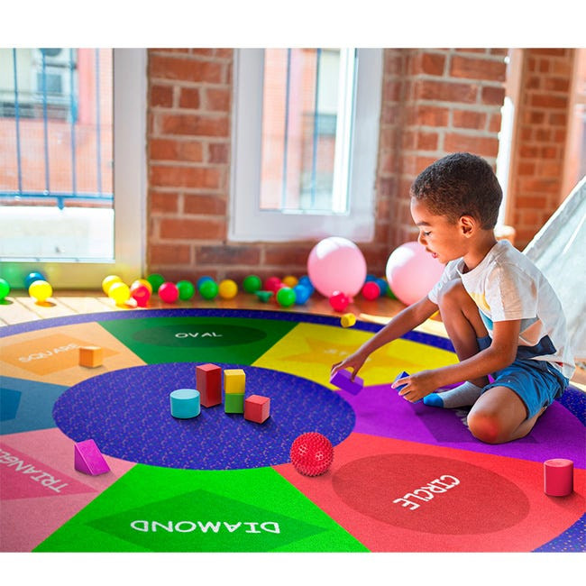 Flagship Carpets FA1851-27FS Shape Sorter, 6'RND - Contemporary - Kids ...