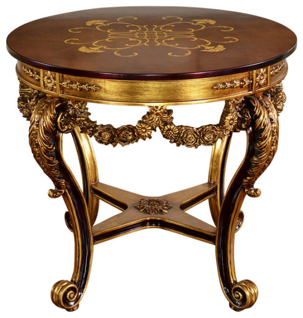 Royal Round Accent Table, 35.4" - Victorian - Side Tables And End ...