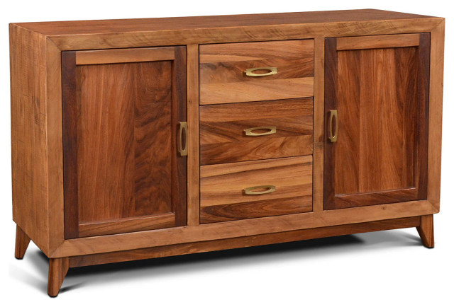Midtown Parota Wood Sideboard 65" - Midcentury - Buffets And Sideboards ...