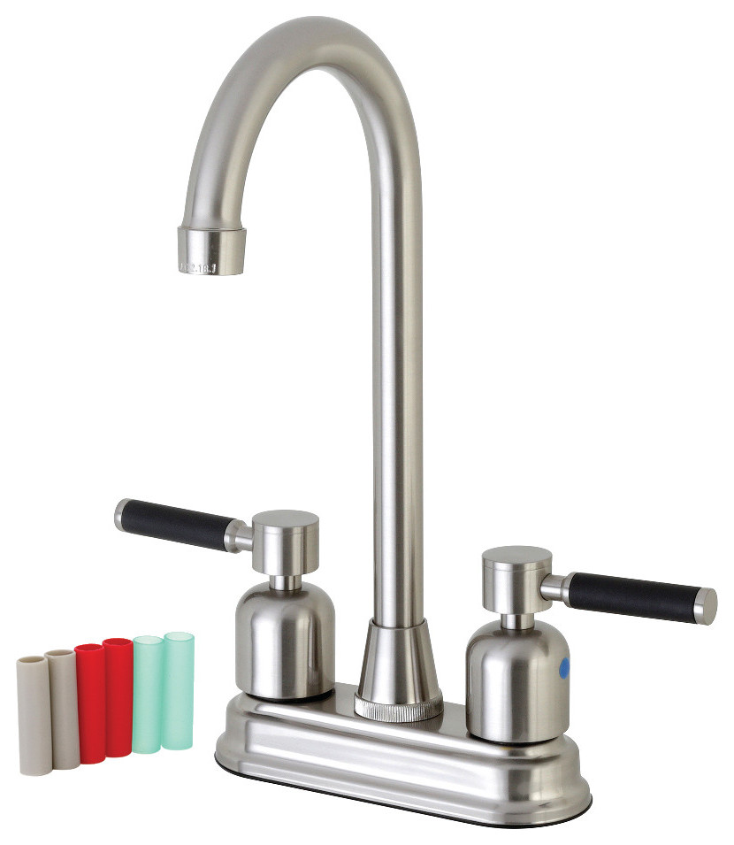 Kingston Brass Kaiser 4" Centerset High-Arch Spout Bar Faucet ...