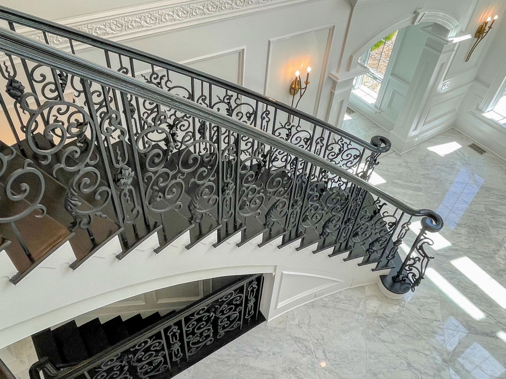 92_Grand Double Staircase in Exquisite Custom Home, Great Falls VA ...